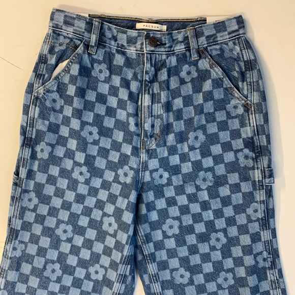 PacSun | Jeans | Nwt Pacsun High Waisted Carpenter Jeans Bleach Pattern ...
